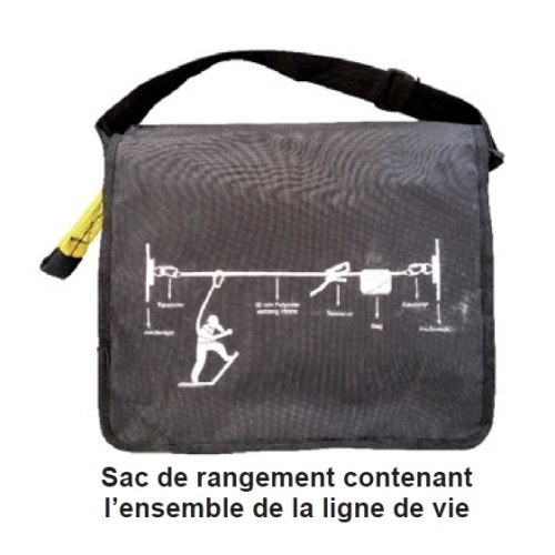 Ligne de vie horizontale provisoire en sangle 2 personnes réglable de 2 ...