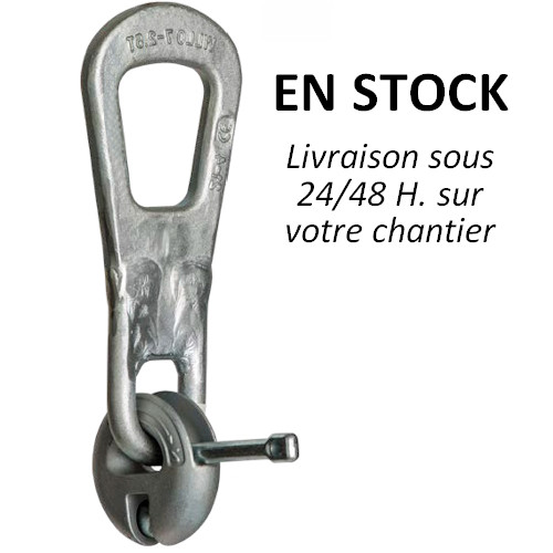 Anneau de levage pour ancre plate avec étrier acier - Force 2,5 t à 26 ...