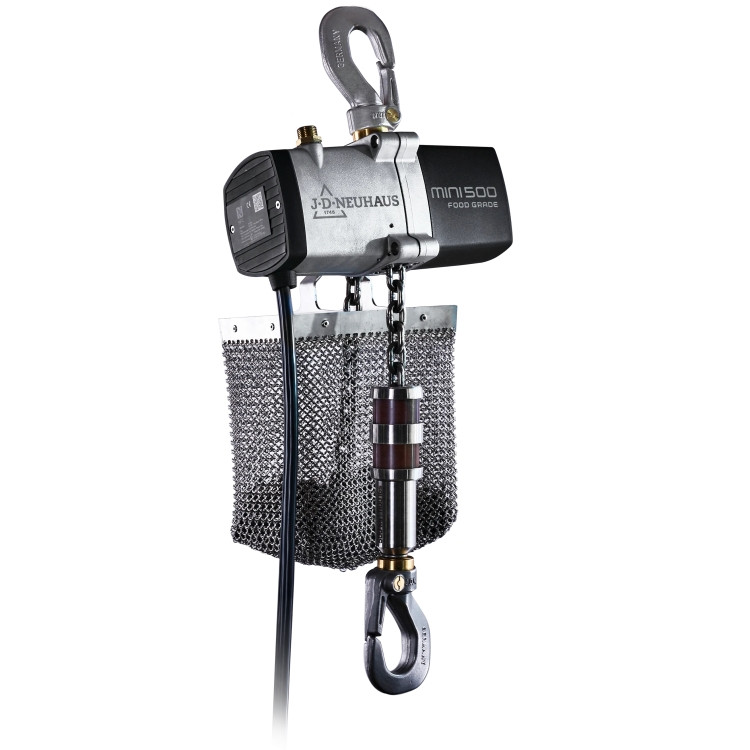 Palan pneumatique à chaîne compact JDN mini ATEX Zone 2 version FOOD ...