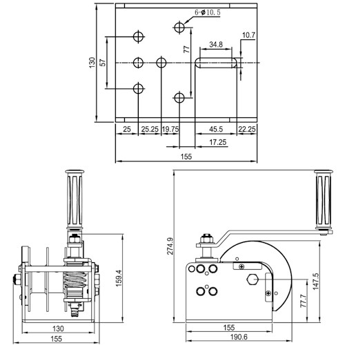 Treuil de HALAGE THW2000-SD à simple tambour - Capacité 450 kg ...