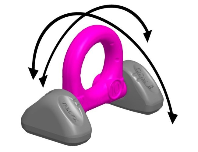 Anneau de levage articulé à paliers à souder RUD VRBS-FIX avec cran de positionnement - Capacité ...