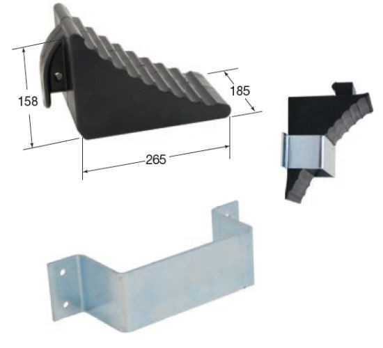 Cale de roue en caoutchouc CR - Cales de roues - Béquilles de remorque ...
