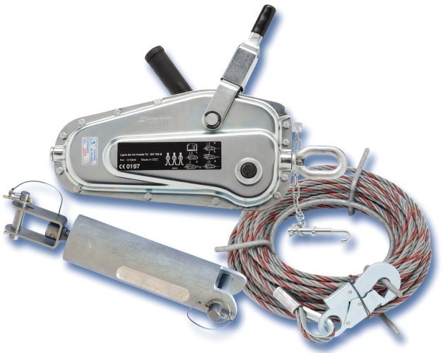 Ligne de vie horizontale provisoire TIRSAFE en câble 3 personnes ...