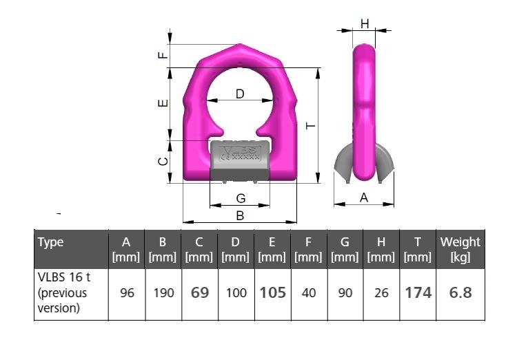 Anneau de levage arqué à étrier à souder RUD VLBS - Capacité 1,5 t à 16 t - Anneaux de levage à ...