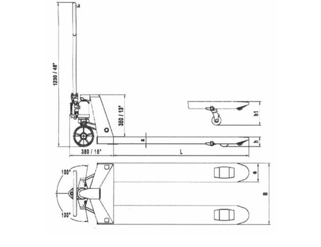 Transpalette manuel DEF20 - Capacité 2000 kg - Transpalettes manuels en ...